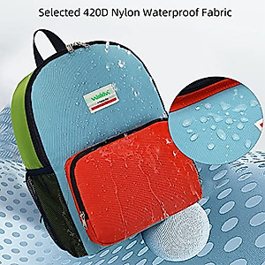 willikiva Waterproof Backpack for School Kids Backpack Bookbag Girls Boys Lightweight Travel Bag (Turquoise)