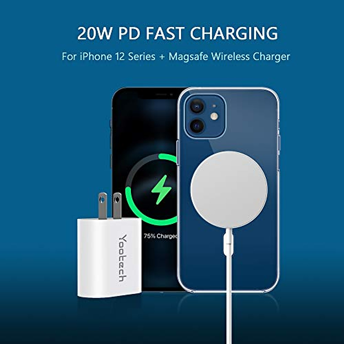 USB C Charger, Yootech 20W USB C Wall Charger Block Compatible with iPhone 14/14 Plus/14 Pro Max/13/13 Mini/13 Pro Max/12 Series/11/MagSafe,Galaxy S21/S20,Pixel 4/3,iPad Pro,AirPods Pro and More