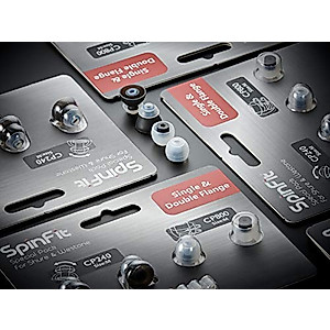 SpinFit Special Pack CP800+CP240 (Medium) - Patented Silicone Eartips for Replacement (2 Pairs) (3.5mm Nozzle Dia.)