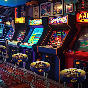 ARCADE1UP Adjustable Video Game Stool with Leg Extenders, X-Men -97