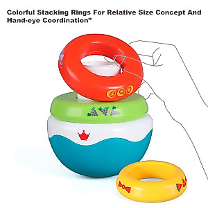 Chibon Roly Poly Baby Development Toys 6 to 12 Months, Weeble Wobble Tummy Time Toys, Dinosaur Tumbler Wobbler Toys for Infant Boy Girl Gifts