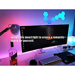 LED Hexagon Lights, RGB Hexagon lights for wall, Smart, Modular, Music Sync, App Controlled LED Lights, for Gaming Room Decor, Gaming Lights, Panel LED, Festival Holiday Gifts, Gamer gifts, 10 Pcs