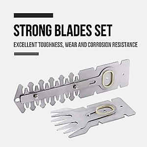 Lichamp 2-in-1 Electric Hand Held Grass Shear Hedge Trimmer Shrubbery Clipper Cordless Battery Powered Rechargeable for Garden and Lawn, CGS-3602 Grass Green