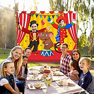 Blulu Carnival Backdrops for Party Circus Decorations 59 x 51 Inch Carnival Photo Door Banner Circus Theme Carnival Banner Carnival Photo Props Large Backdrop for Carnival Decorations Games Supplies