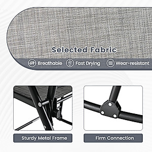 Giantex Folding Rocking Chairs Set of 2 - High Back Patio Rocking Chairs w/Armrests and Footrests, Breathable Back Rest, Portable Porch Rockers for Camping, Garden, Yard, Lawn, Max Load 330 LBS