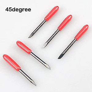 15PCS Tungsten Steel Vinyl Cutter Knife Blades 30°/45°/60° Lettering Blade Cemented Carbide Blade for Mimaki CG-60 CG-130 Cutting Plotter (15 Blades:15x30)