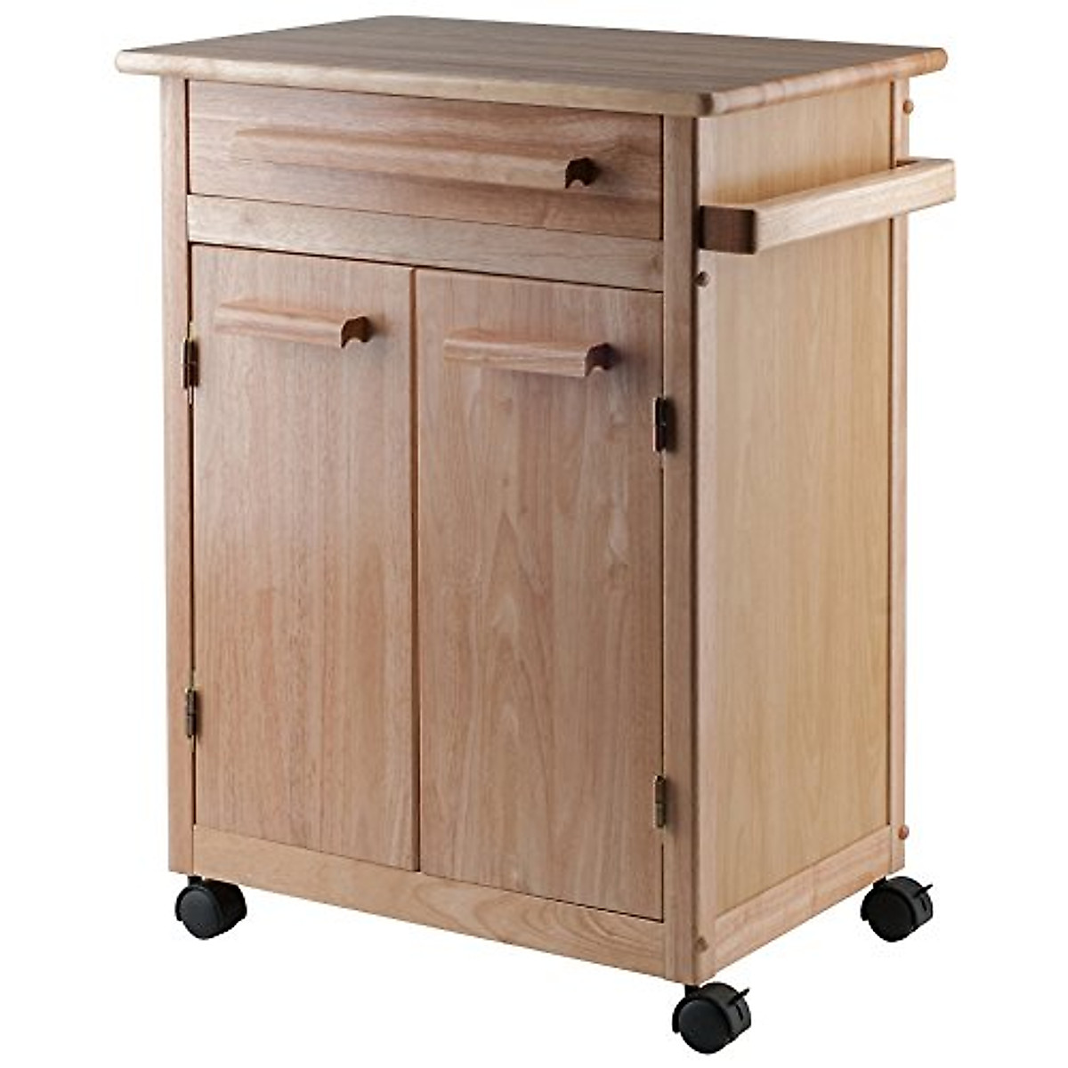 Winsome Wood Single Drawer Kitchen Cabinet Storage Cart, Natural