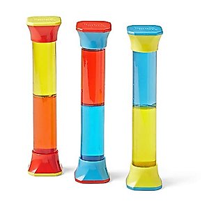 hand2mind ColorMix Sensory Tubes, Fidget Toys for Kids 3-5, Kids Anxiety Relief, Stress Toys for Kids, Sensory Play Therapy Toys for Counselors, Calm Down Corner Supplies, Calming Corner Classroom