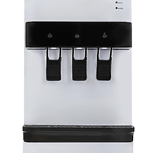 CheriMuMu Top Loading Water Cooler Dispenser, Hot and Cold Water Dispenser 3 Temperature Settings Water Dispenser for Home Office & More, Holds 5 Gallon Bottles (White)