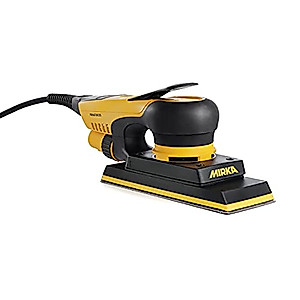 Mirka DEOS Direct Electric Orbital Sander Tool 383XCV / 2.75 inch x 8 inch / 3mm orbit/Dust-free Sanding / MID3830201US,Yellow/Black