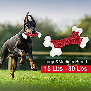 Kseroo Tough Dog Toys, Dog Toys for Aggressive Chewers Large Breed, Aggressive Chew Toys for Large Dogs, Dog Bone Chew Toy Nylon Durable Dog Toys for Large Dogs Dog Extreme Chew Toys Indestructible