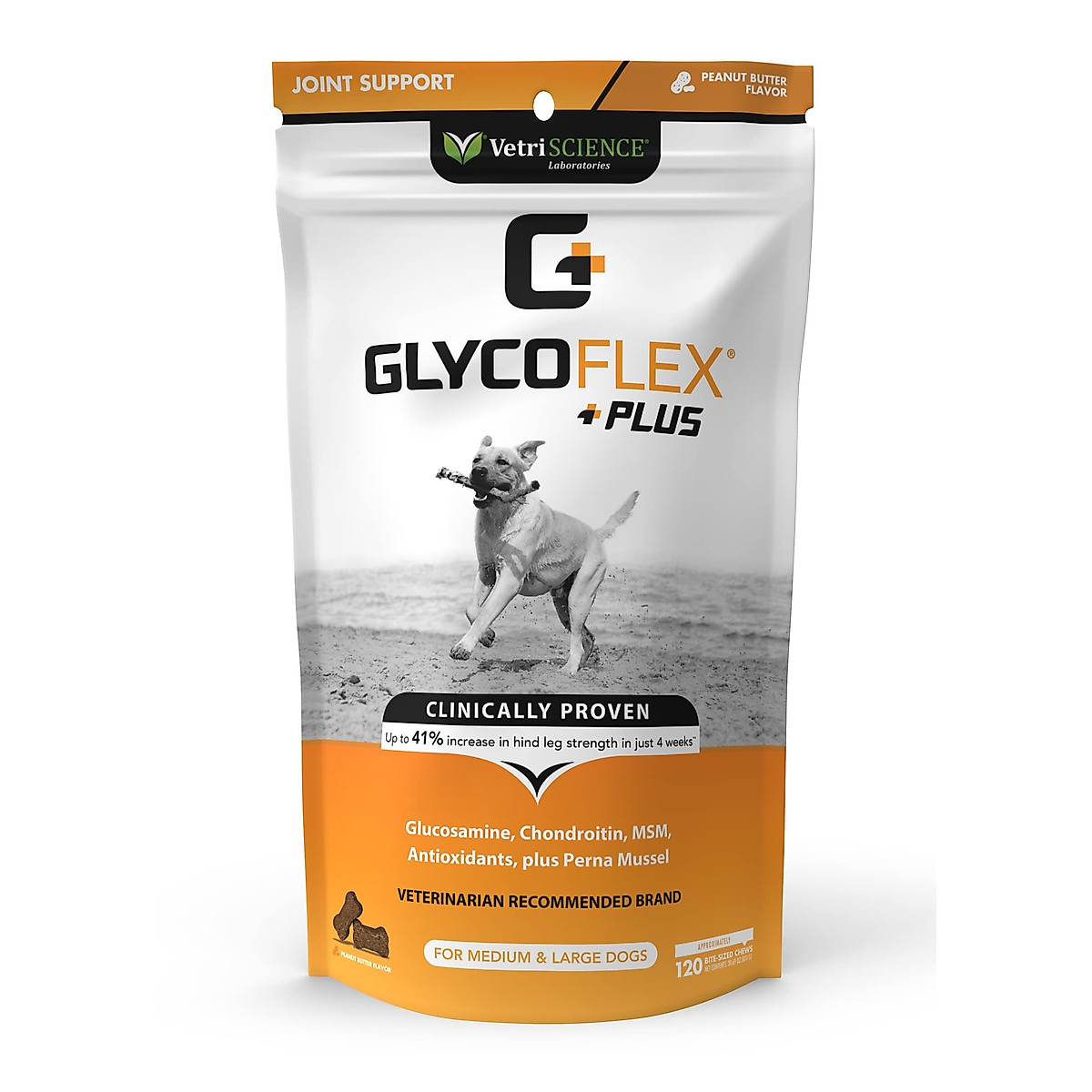 VetriScience GlycoFlex Plus Hip and Joint Supplement Chews for Dogs and Composure Calming Chews for Dogs