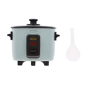 Kisangel Dollhouse Rice Cooker Miniature Rice Cooker Model Simulation Kitchen Appliance for Mini Play Food