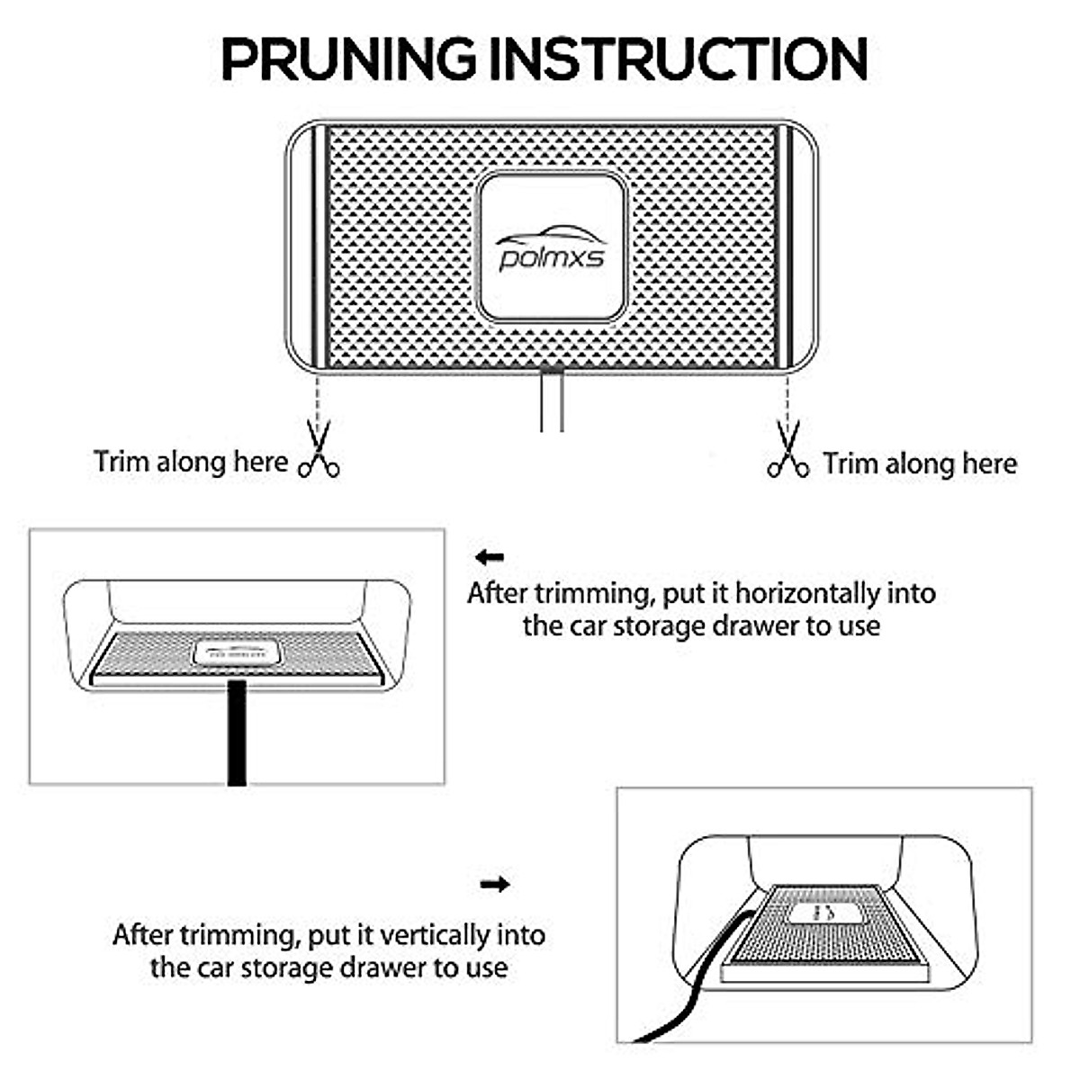 Wireless Charger,POLMXS Wireless car Charger Charging pad 10w Non Slip qi Charger pad Fast Wireless Phone Charger for car Cell phoneWireless Charging mat galaxy21/20 Note10 S9S10S8 (30cm Cable)(C2Y)