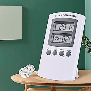 Indoor Outdoor Thermometer Hygrometer LCD Display Easy to Read Gauge for Home Bedroom Office Equipment Tool