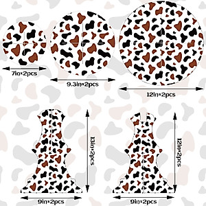 meekoo 2 Set 3 Tier Highland Cow Cardboard Cupcake Stand for 24 Cupcake Cow Print Cupcake Tower Farm Animal Cupcake Holder Cow Print Party Supplies for Cowgirl Cowboy Birthday Baby Shower (Novel)