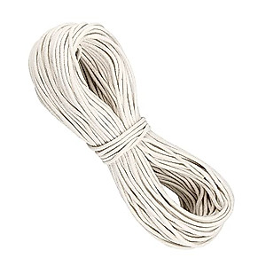 Natural Cotton Rope, JEUIHAU 328 Feet 1/4 Inch Cotton Clothesline Rope, All-Purpose Braided Cotton Rope Utility Cord for Clothes Hanging, Crafting, Macrame, Basket Making, and DIY Art Projects