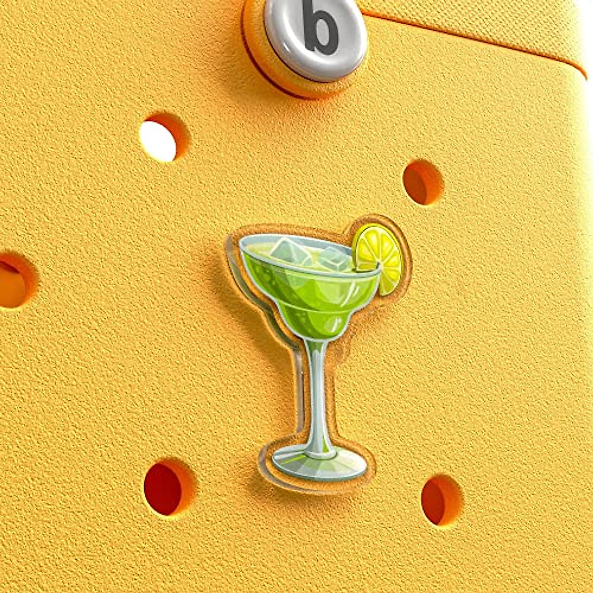 BOGGbeans Beach Charms for Bogg Bag, Simply Southern Totes, and Similar Styles. Acrylic 3" Beach Charm Accessories for Beach Totes (Beach Drink)