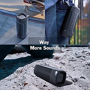 DOSS Bluetooth Speaker, Portable Wireless Bluetooth Speaker with 24W Powerful Sound, Rich Bass, IPX6 Waterproof, Wireless Stereo Pairing, 20H Playtime, Waterproof Speaker for Outdoor and Travel