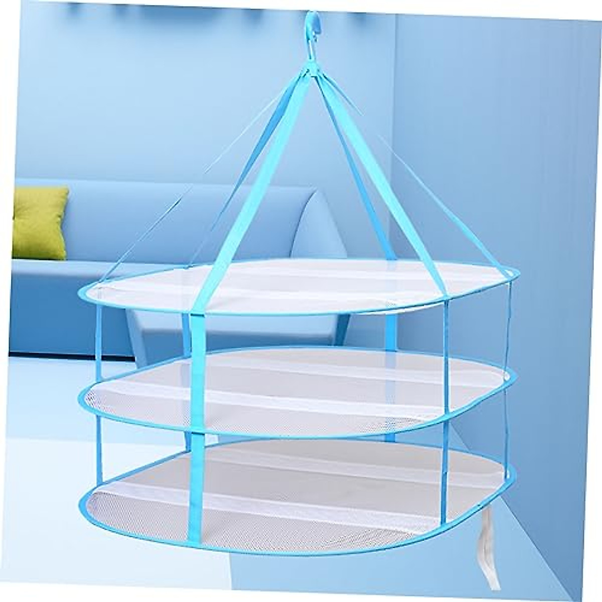 2pcs 3 Foldable Garment Rack Collapsible Laundry Drying Rack Foldable Laundry Rack Sweater Drying Rack Collapsible mesh Basket Clothes Drying Rack Drying Rack. mesh Drying Rack Air
