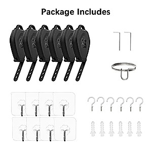 AMVR [Pro Version] VR Cable Management System for Quest 3, 6 Packs Ceiling Pulley System for Oculus Quest/Quest 2/Rift S/Valve Index/HTC Vive/Pro/HP Reverb G2/PSVR VR Cord Accessories, VR Link Cable
