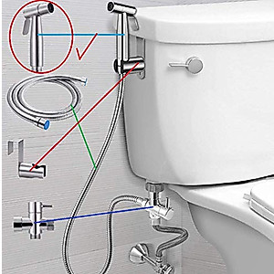 Handheld Bidet Sprayer for Toilet Portable Pet Shower Toilet Water Sprayer Seat Bidet Attachment Bathroom Stainless Steel Spray for Personal Hygiene (Bidet Sprayer Head)