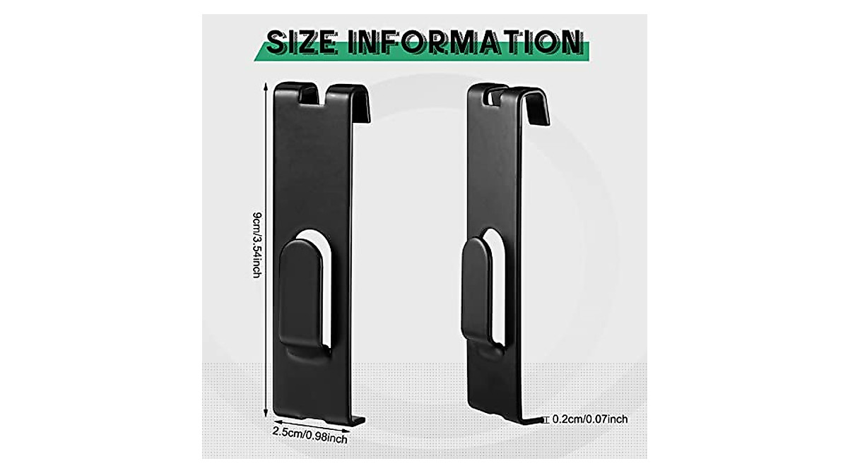 25 Pcs Black Notch Hooks for Stylish Grid Display