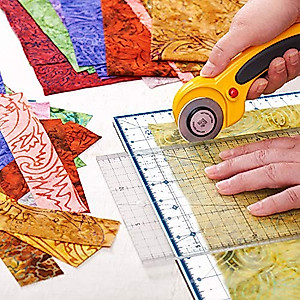 U.S. Art Supply 8" x 8" Rotary WHITE/BLUE High Contrast Professional Self Healing 7-Layer Durable Non-Slip Cutting Mat Great for Scrapbooking, Quilting, Sewing and all Arts & Crafts Projects