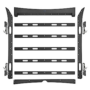 Hooke Road F150 Roof Rack Top Cargo Carrier Luggage Basket for Ford Raptor & F-150 Super Crew 2009 2010 2011 2012 2013 2014 Pickup Truck