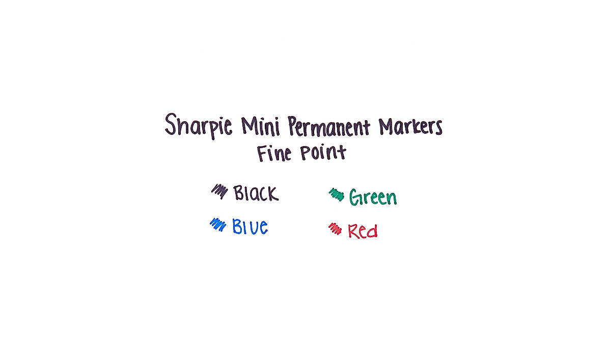 Sharpie Mini Permanent Markers - 4 Assorted Colors | Portable & Versatile