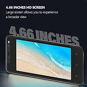 Heayzoki Unlocked Cell Phone, Ip12 Pro 4.66Inch Smartphone 512Mb+4Gb, Dual Cards Dual Standby Unlocked Phones, Android4.4.2 Mobile Phone with Dual Camera, Compact Mini Design, Multifunctional