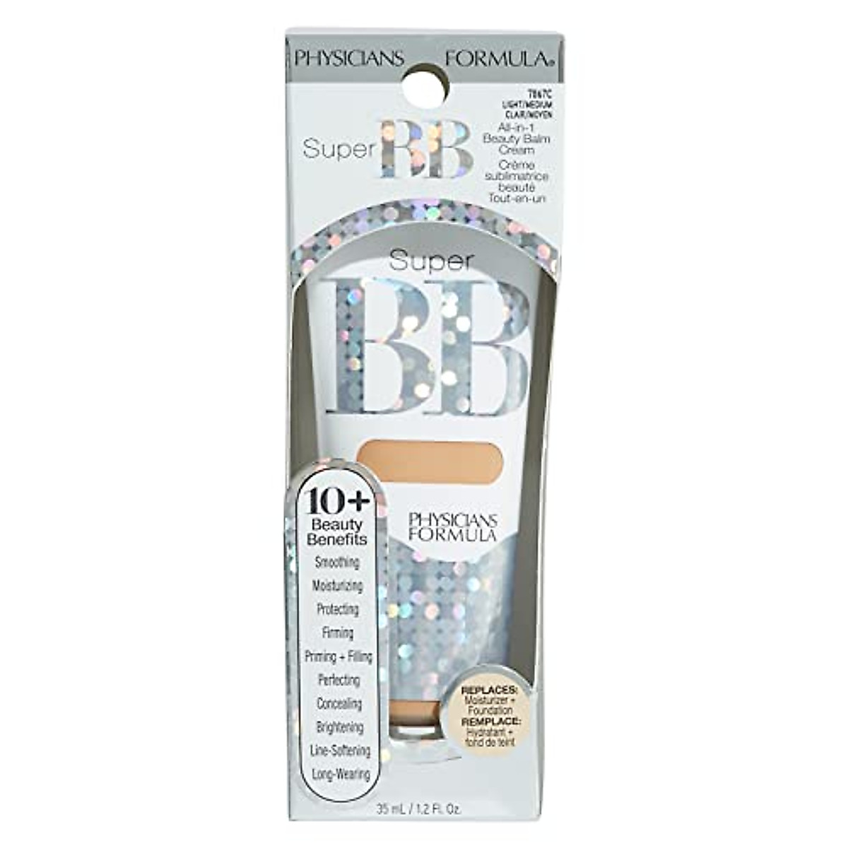 Physicians Formula Super BB All-in-1 Beauty Balm Cream Light/Medium | Dermatologist Tested, Clinicially Tested