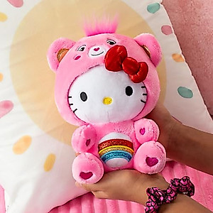 Care Bears Hello Kitty Dressed As Cheer Bear 8" Fun-Size Plush - Soft, Huggable Bestie! – Good for Girls and Boys, Employees, Collectors, Ages 4+