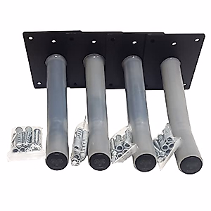 Heavy Duty Wall Tire Hanger 12" Universal Multi-Tools Storage Organizing Hooks with Protective Plastic Sleeve and Set of Screws and Anchors - Galvanized Steel Powder Coated Black - TWTH-12