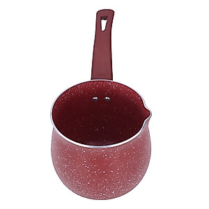 butter warmer Pan, Non Stick Milk Pan Mini Coffee Pot Saucepan Lightweight Kitchen Cooking Pot Aluminium Alloy Saucepan Cooking Pots Pot Stone Pot(red)