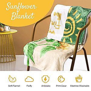 Sunflower Gifts for Women, Unique Birthday Gifts Box Get Well Soon Self Care Gifts Basket with Blanket Tumbler Candle for Daughter Sister Mom Best Friend, Sending Sunshine for Her