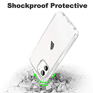JJGoo Compatible with iPhone 12 Case & 12 Pro Case Clear Soft Transparent Shockproof Protective Slim Thin Bumper Phone Cover for 12 and 12 Pro - 6.1 inch
