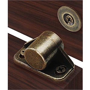 Sunivaca 4 Pack Cabinet Magnets Strong, Magnetic Door Catch, Cabinet Door Closers, Magnets for Cabinet Doors Latches Hardware - Bronze