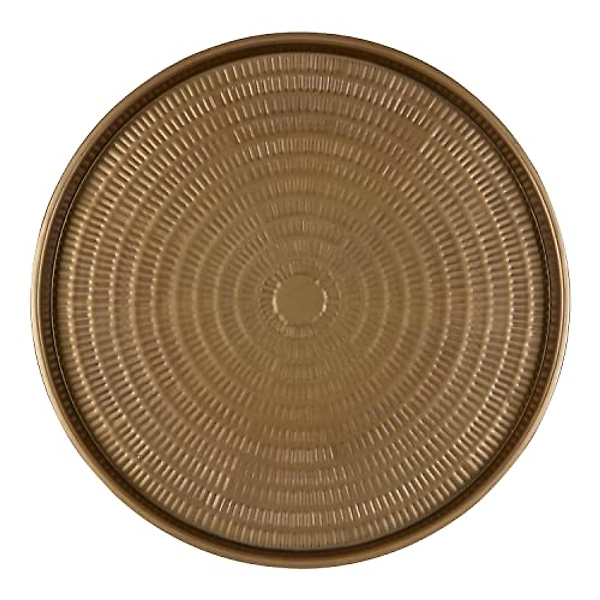 Kate and Laurel Mahdavi Boho-Chic Hammered Metal Tray Coffee Table, Dark Gold