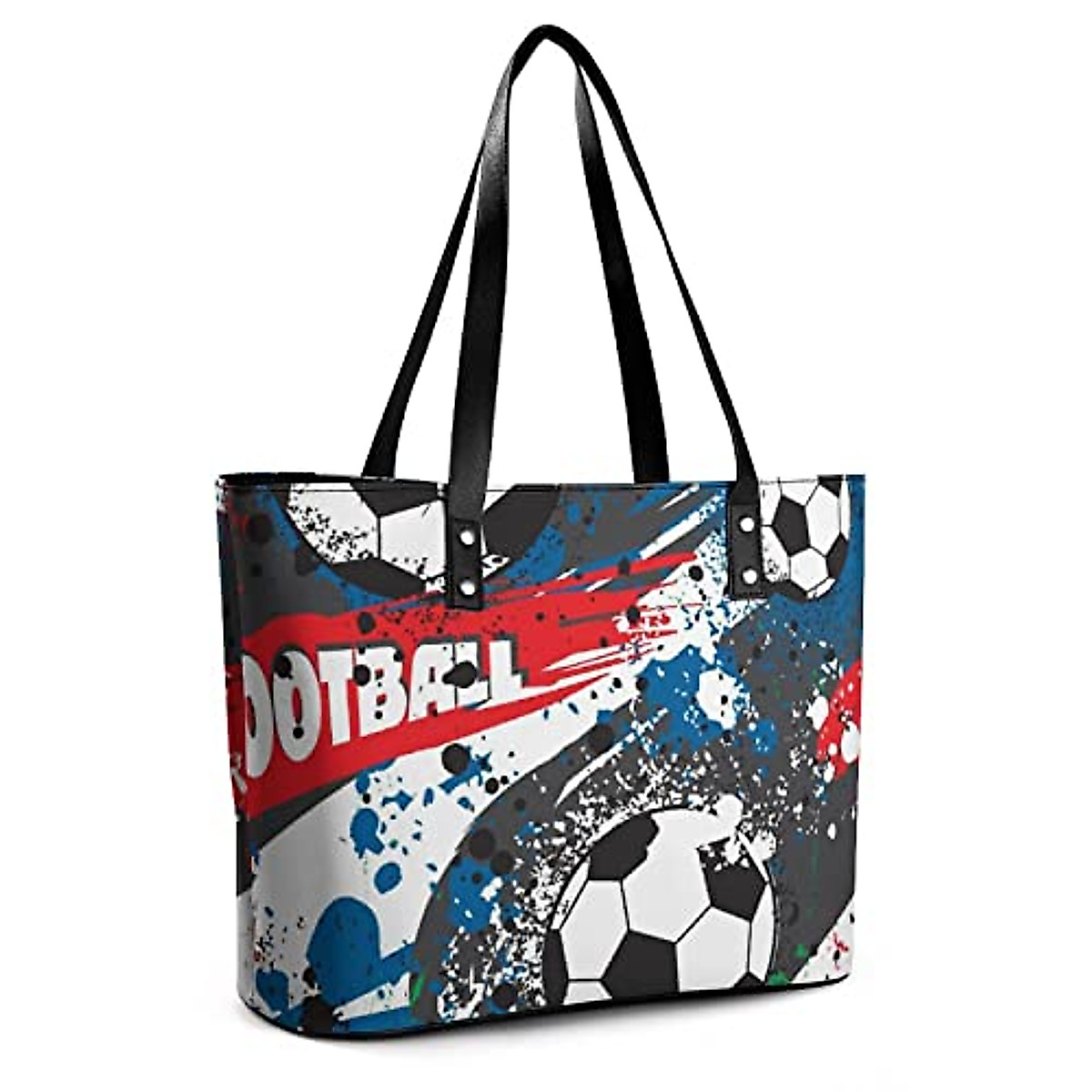 Womens Handbag Football Sport Leather Tote Bag Top Handle Satchel Bags For Lady