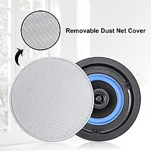 Herdio 320 Watts 2 Way Flush Mount Ceiling Speakers 4 Inches Perfect for Bathroom, Kitchen,Living Room,Office 4 Speakers