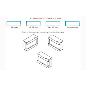 60-TRU-View-XL XT - 3 Sided Electric Fireplace 60 Inch, 3-Sided Glass Fireplace Heater w/Remote Control & 8H Timer, Thermostat, Black, Adjustable Brightness, Realistic Flame Effects