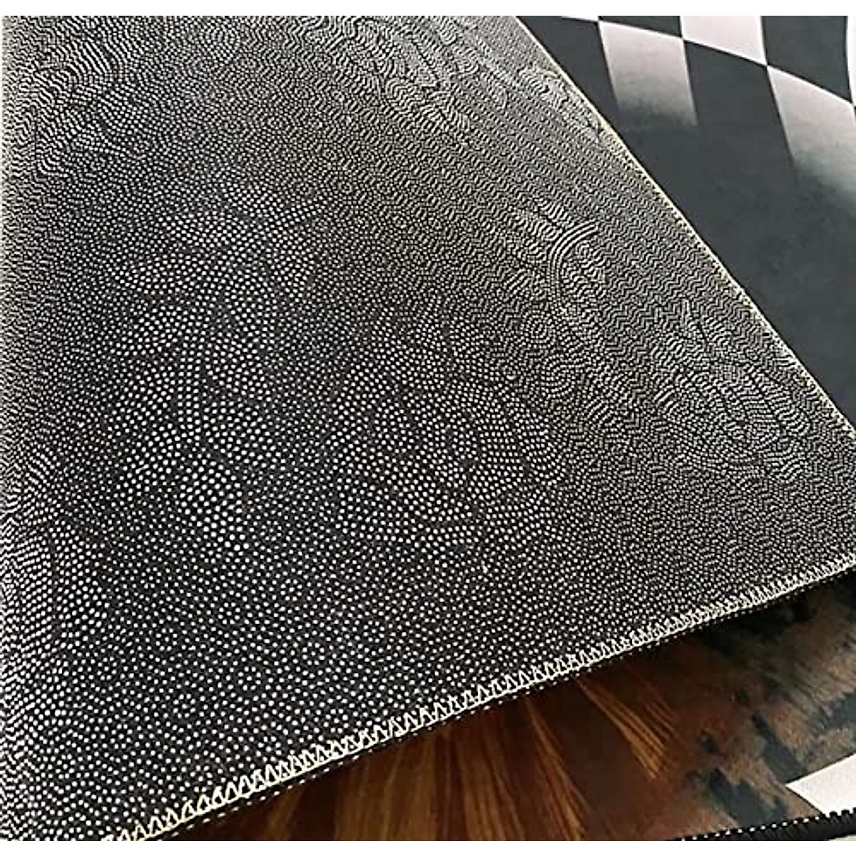 Marble Brick Bottomless Hole Area Rug Extra Large for Kids Playroom 3D Optical Visual Illusion Trap Living Room Floor Carpet Mat ,6'x9'