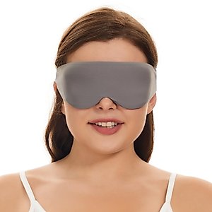 ALASKA BEAR Sleep Mask Headband Design, Blindfold Eye Mask for Women Men 100% Blackout for Meditation Workout Travel, All Sleeping Positions (Dark Grey)