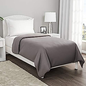 Lavish Home Duvet Cover-for Weighted 20lb Throws Blankets-Soft 100% Cotton, Zipper Closure & 10 Tie Points- Removable for Machine Wash-60.5” x 80.5” (Gray)