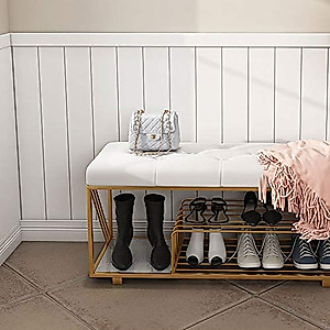 LDCHNH Nordic Shoe Stool Home Entrance Porch Cabinet Storage Bed end Sofa Bench Creative (Color : E)