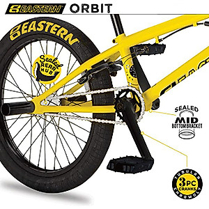 Eastern Bikes Eastern BMX Bikes - Orbit Model Boys and Girls 20 Inch Bike. Lightweight Freestyle Bike Designed by Professional BMX Riders at (Yellow)