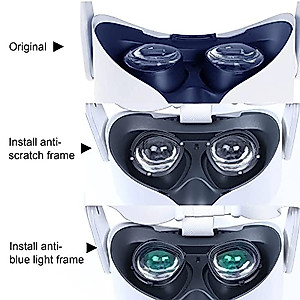 Magnetic Anti-Blue Light Lens Frame Compatible for Oculus Quest2 Rift S, Magnetic Eyeglasses Frame of VR Headset Accessories