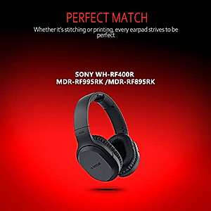 Krone Kalpasmos Replacement Ear Pads for Sony MDR-RF995R, Compatible with Sony WHRF400R WH-RF400R MDR-RF995RK MDR-RF895RK Headphone, Soft Leather Foam Ear Cushions for Sony Headphone