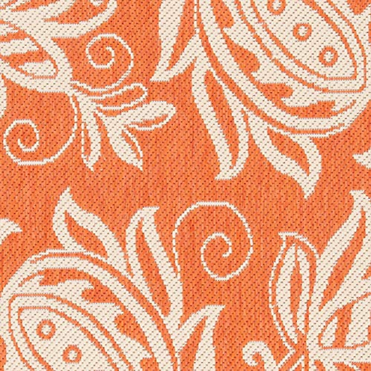 SAFAVIEH Courtyard Collection Runner Rug - 2'3" x 10', Terracotta & Natural, Floral Design, Non-Shedding & Easy Care, Indoor/Outdoor & Washable-Ideal for Patio, Backyard, Mudroom (CY2961-3202)